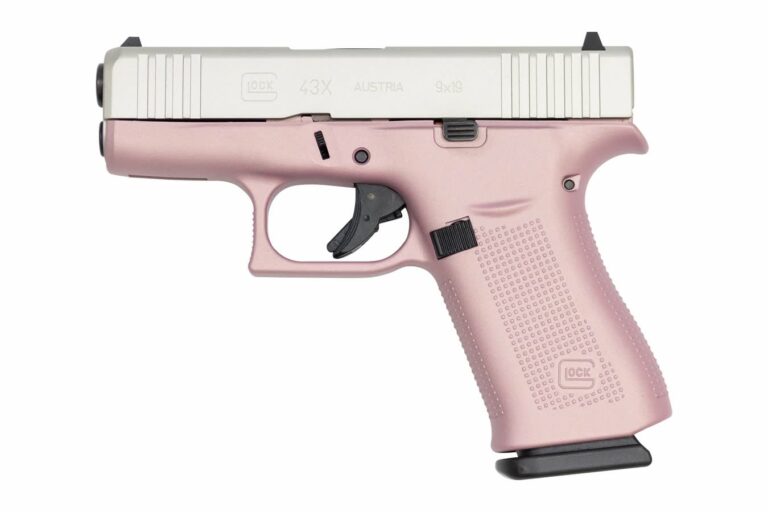 GLOCK G43X USA 9MM 3.4'' 2-10RD PINK CHAMPAGNE & ALUMINUM PISTOL ...