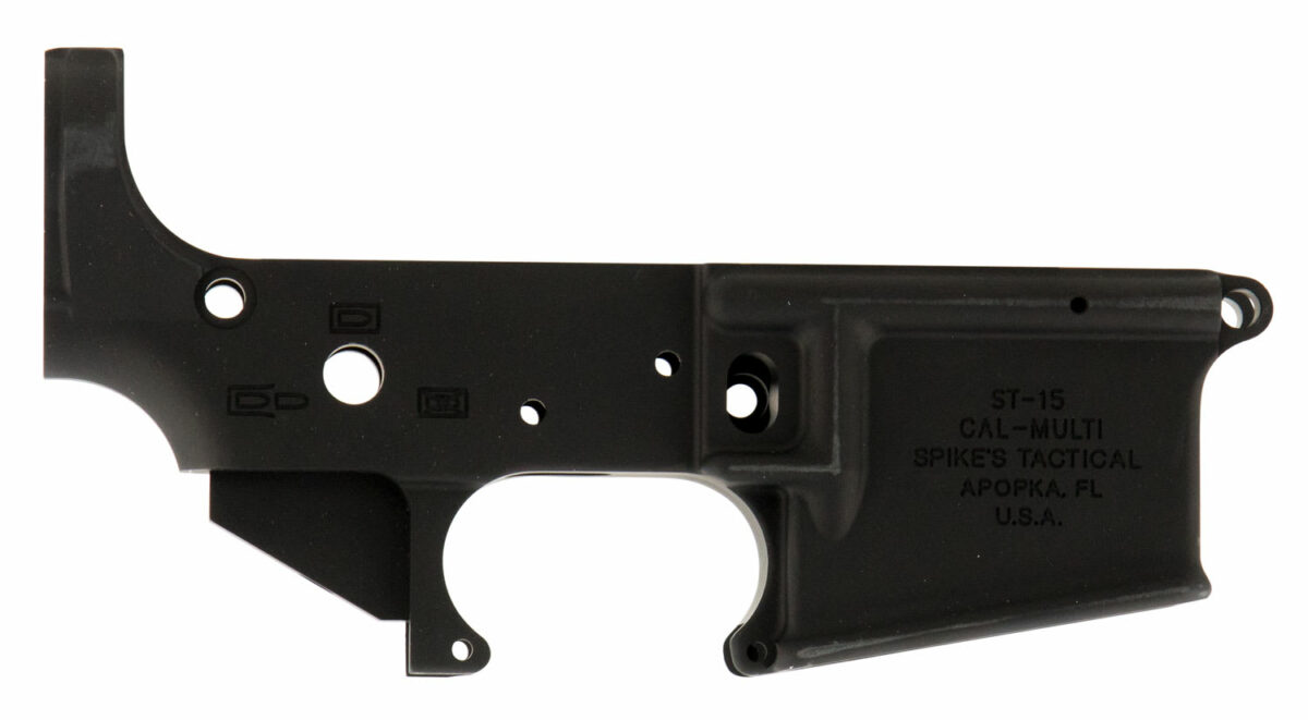 Spikes No Logo Stripped Lower Multi-Caliber for AR-15 - Range Time